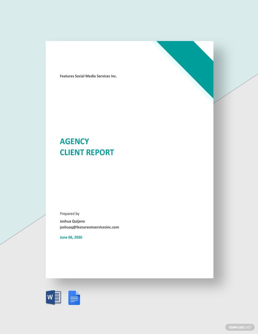 Free Simple Advertising Agency Report Template - Google Docs, Word ...