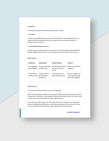 Free Sample Agency Plan Template - Google Docs, Word | Template.net
