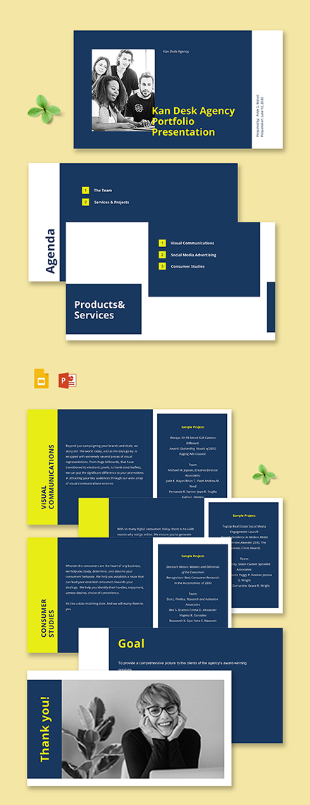 Free Simple Advertising Agency Presentation Template - PowerPoint ...