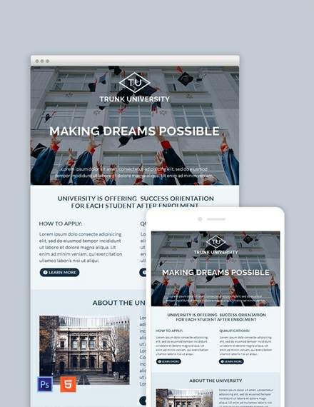 FREE University Email Newsletter Template: Download 85+ Email ...