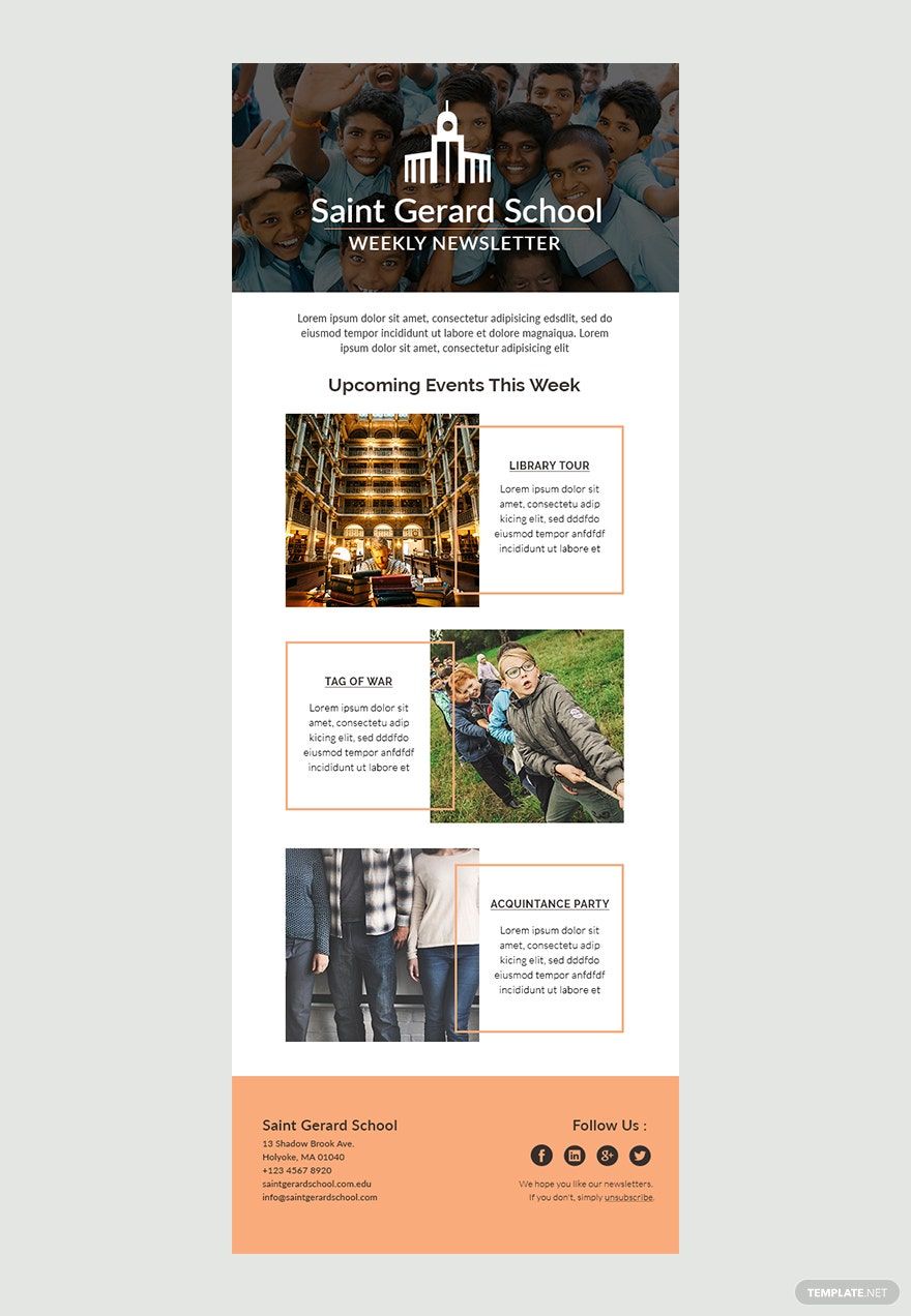 Email Newsletter Word Templates Design Free Download Template