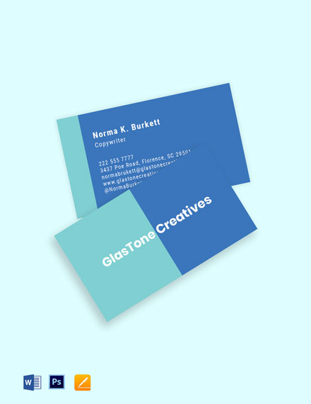 Free Sample Advertising Agency Business Card Template - Word, PSD ...
