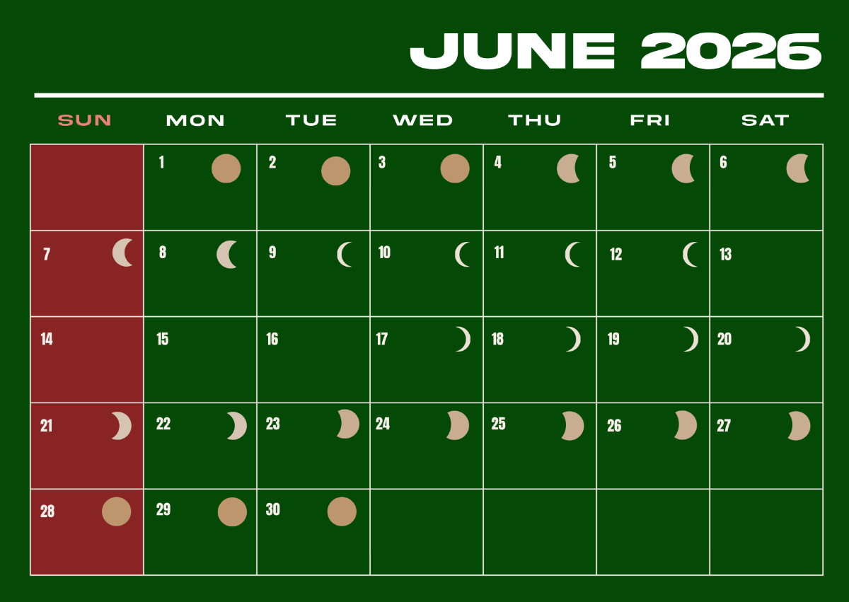 Free June 2026 Calendar Templates To Edit Online