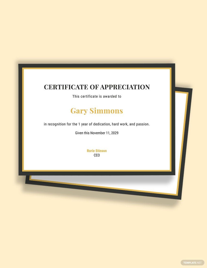 5 Year Work Anniversary Certificate Template Google Docs Word Apple 