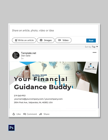 Business Consultant Linkedin Post Template - PSD | Template.net