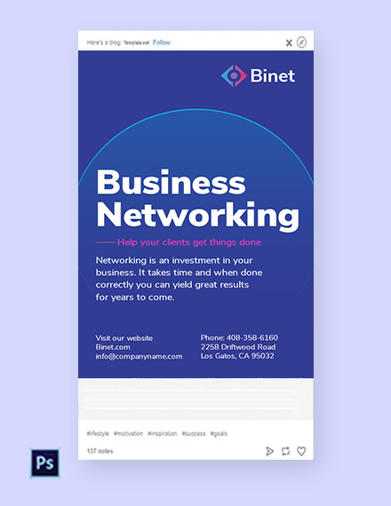 Business Networking Facebook Post Template - PSD | Template.net