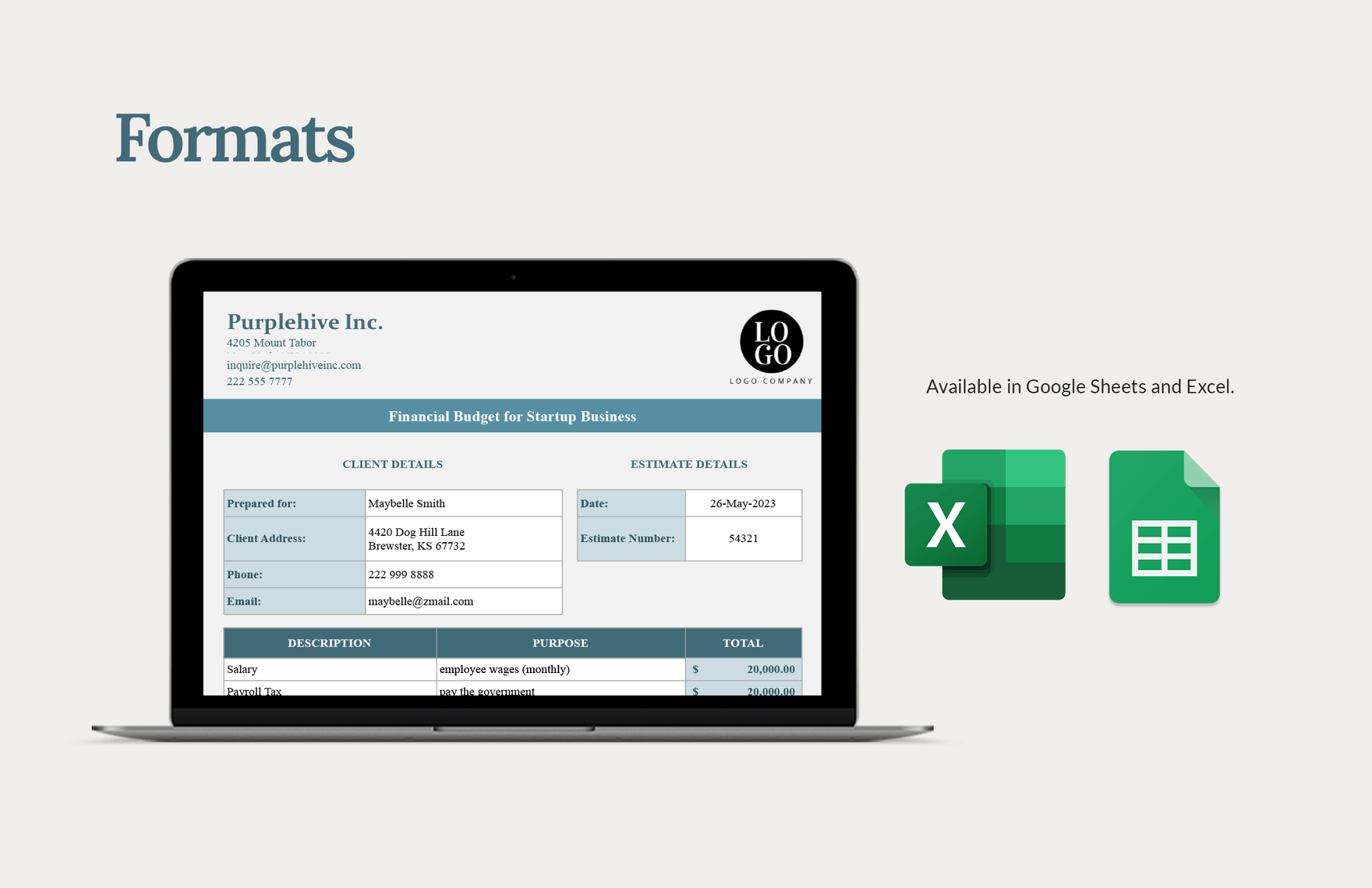 Free Financial Budget for Startup Business Template - Download in Word ...