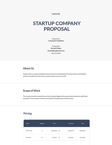 IT Business Proposal Template - Google Docs, Word, Apple Pages, PDF ...