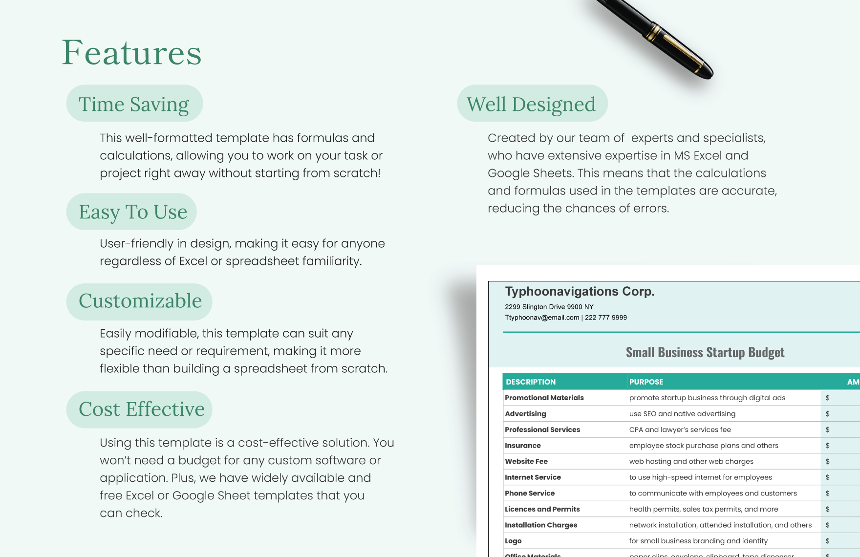 Small Business Startup Budget Template - Download in Word, Google Docs ...