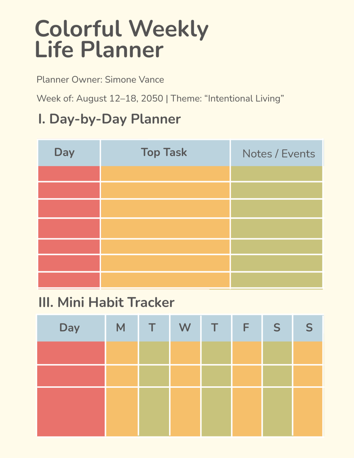 Free Life Planner Templates To Customize Online Free Life Planner Templates To Customize Online