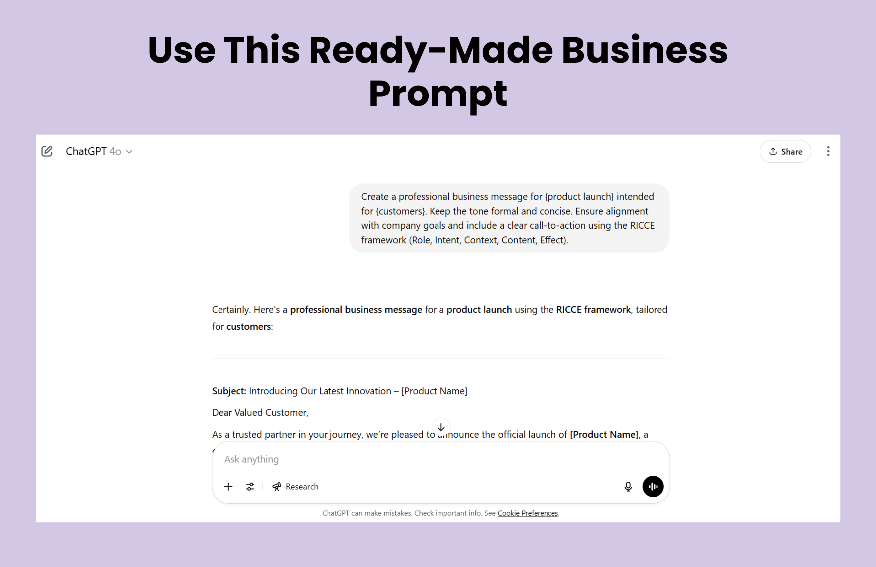 Free ChatGPT Prompts For Business Template in Excel, Google Sheets to ...