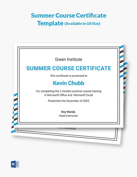 Free Real Estate Course Certificate Template - Word | Template.net