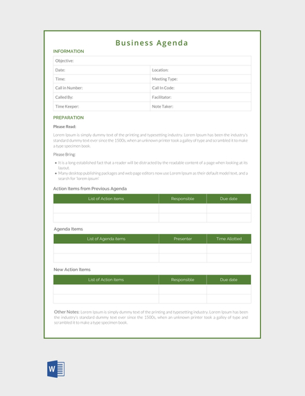 FREE Event Agenda Template: Download 65+ Meeting Minutes in Word, PDF ...