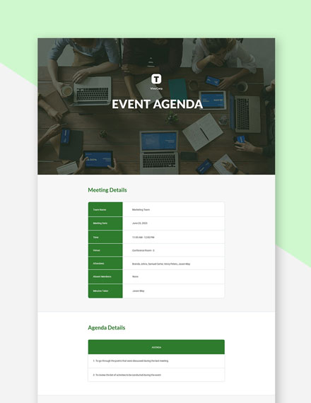 FREE Meeting Agenda Template - PDF | Word (DOC) | Apple (MAC) Pages ...