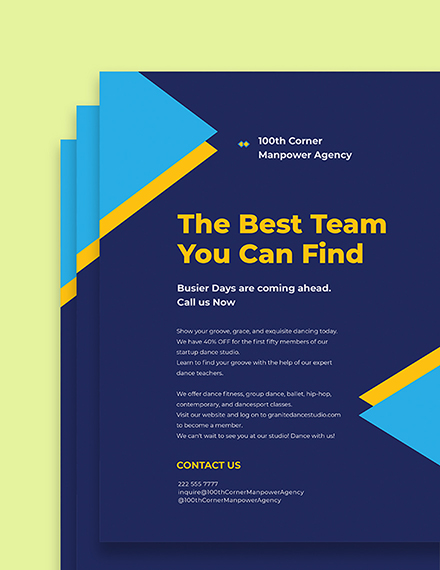 Free Sample Advertising Agency Flyer Template - Google Docs ...