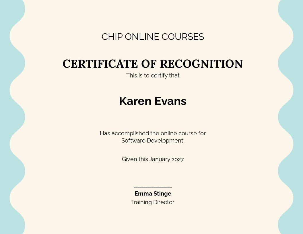 Software Engineering Certificate Template - Word | Template.net