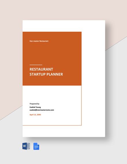 Restaurant Startup Plan Template