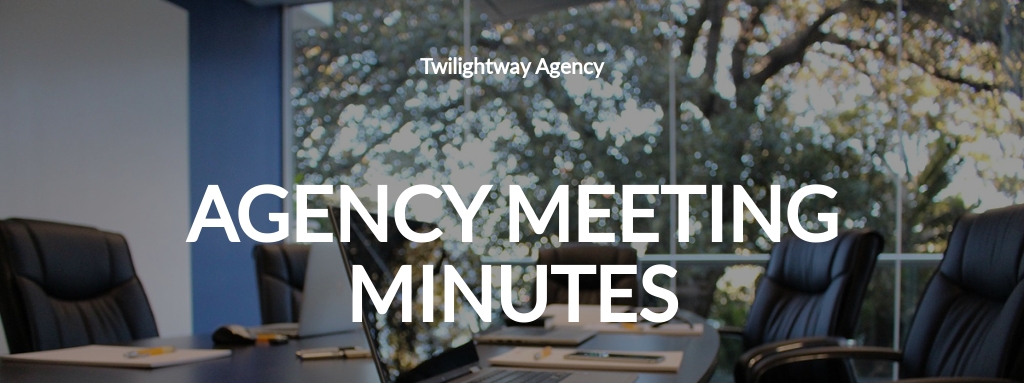Agency Meeting Minutes Template - Word | Template.net