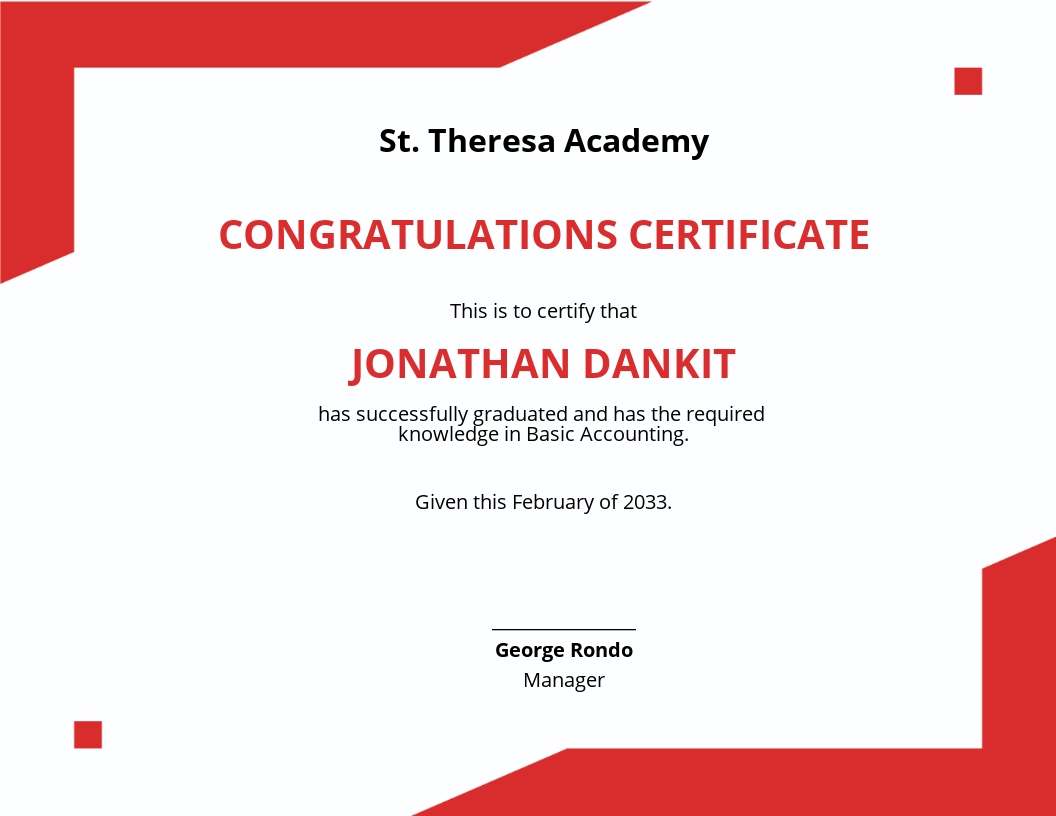 Graduation Certificate Template - Google Docs, Word | Template.net
