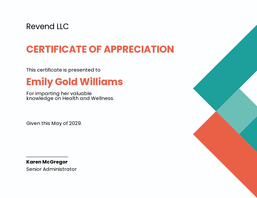FREE Customer Appreciation Certificate Template In Google Docs 