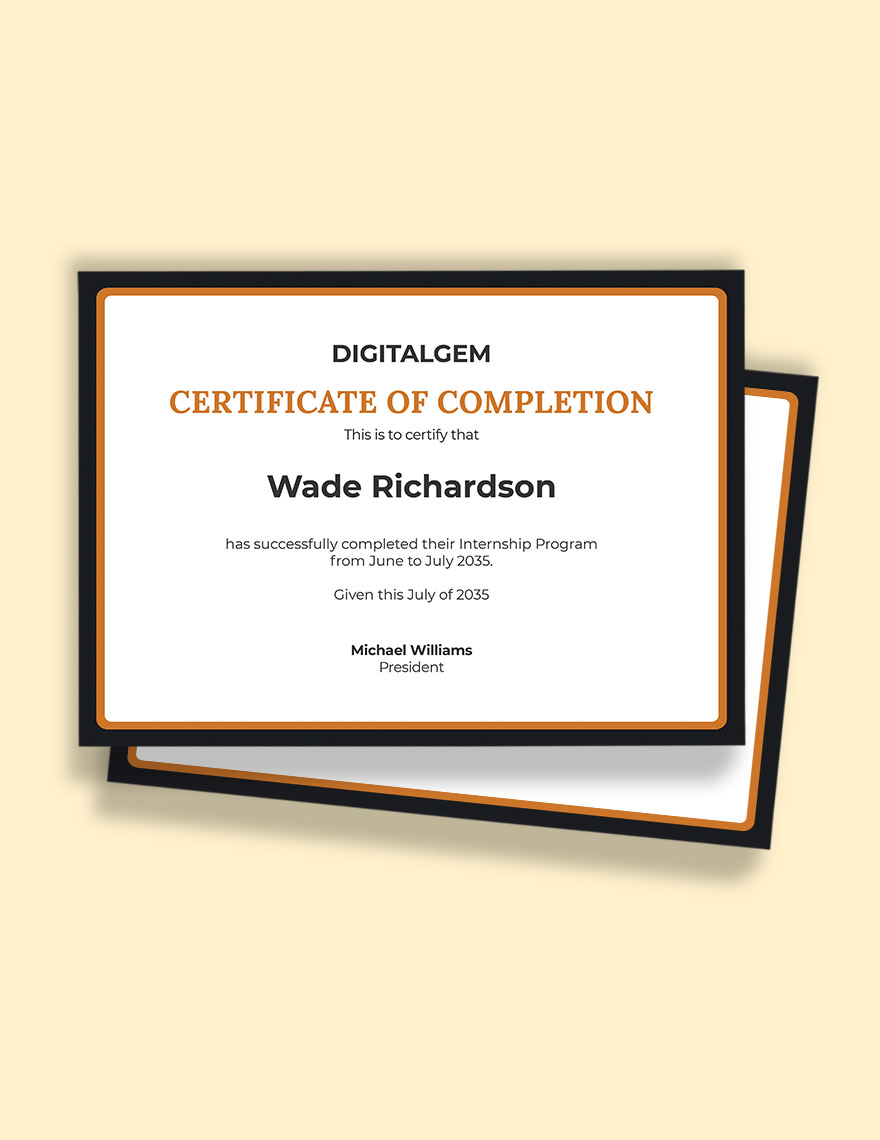 Free Internship Certificate Template Download In Word Google Docs 