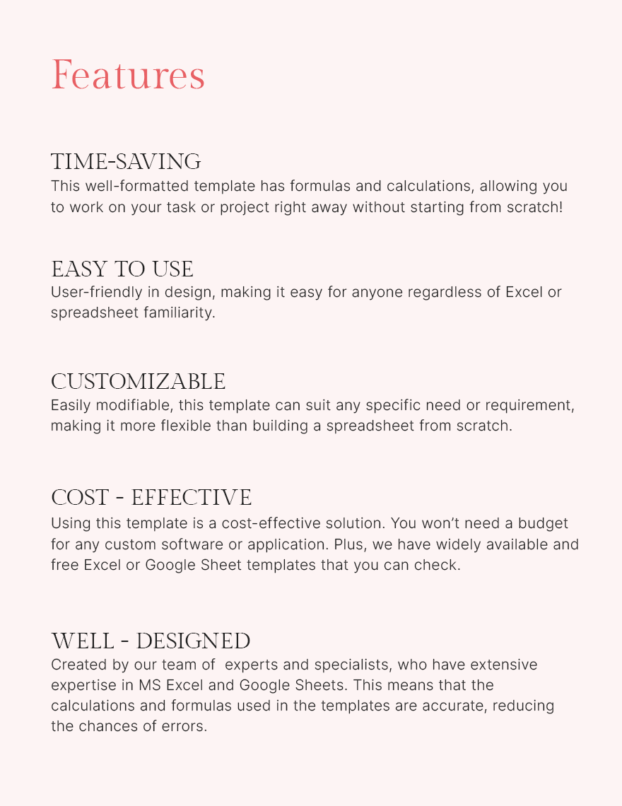 Project Price Quotation Template - Google Docs, Google Sheets, Excel ...