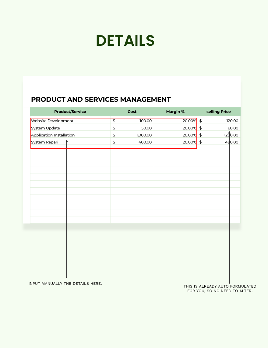 Sales Price Quotation Template - Google Docs, Google Sheets, Excel ...