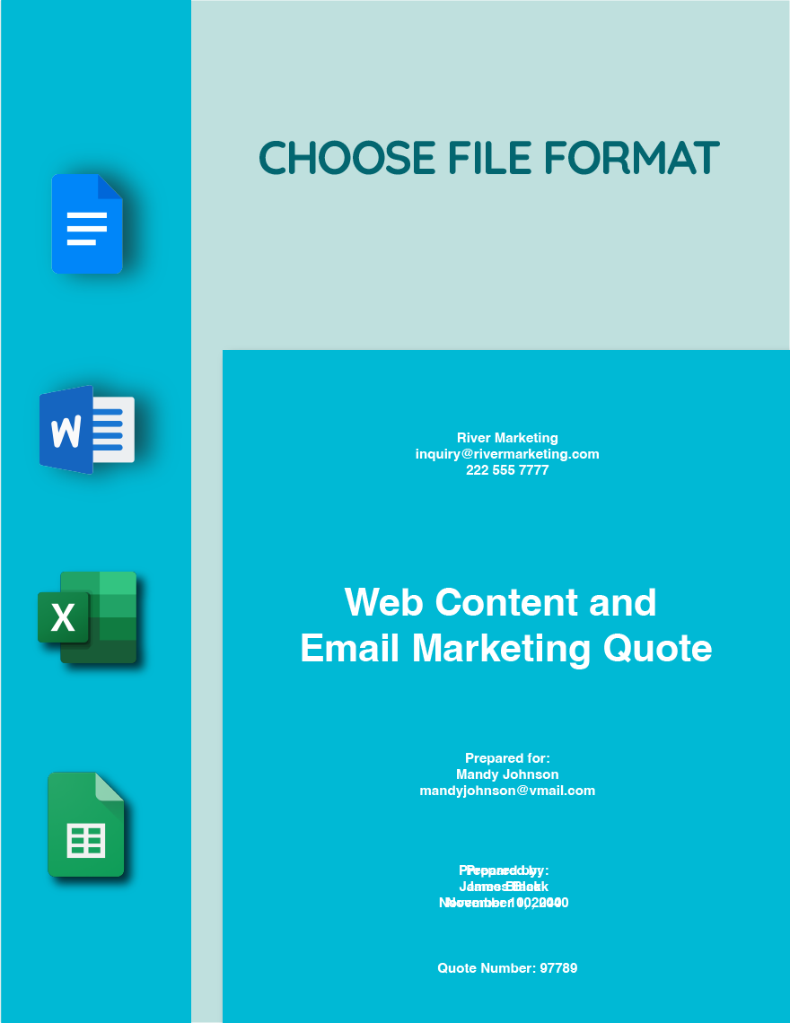 Digital Marketing Quotation Template - Google Docs, Google Sheets ...