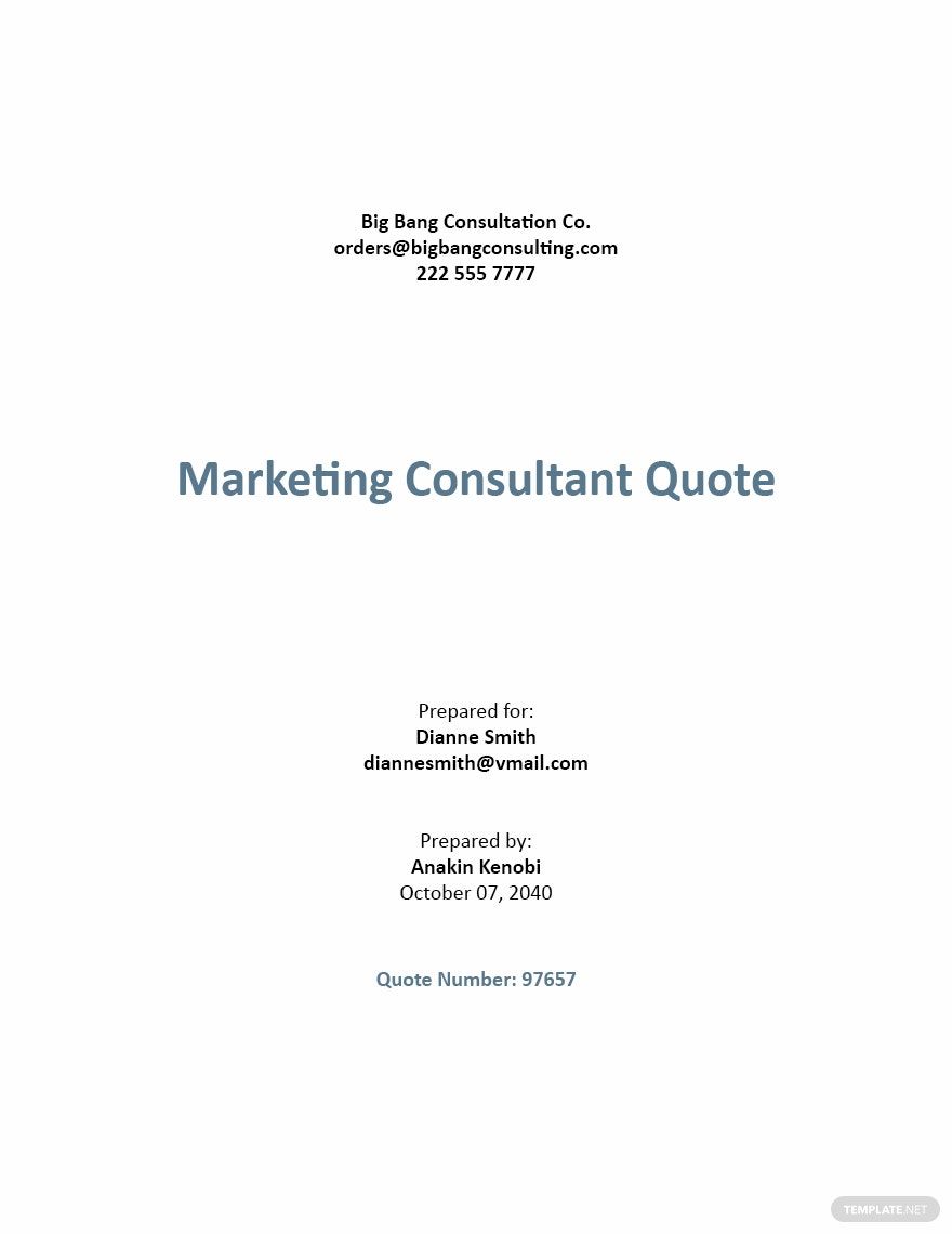 Digital Marketing Quotation Template - Google Docs, Google Sheets, Excel, Word | Template.net