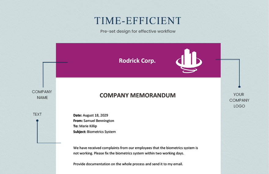 Formal Company Memo Template - Download in Word, Google Docs, Apple ...