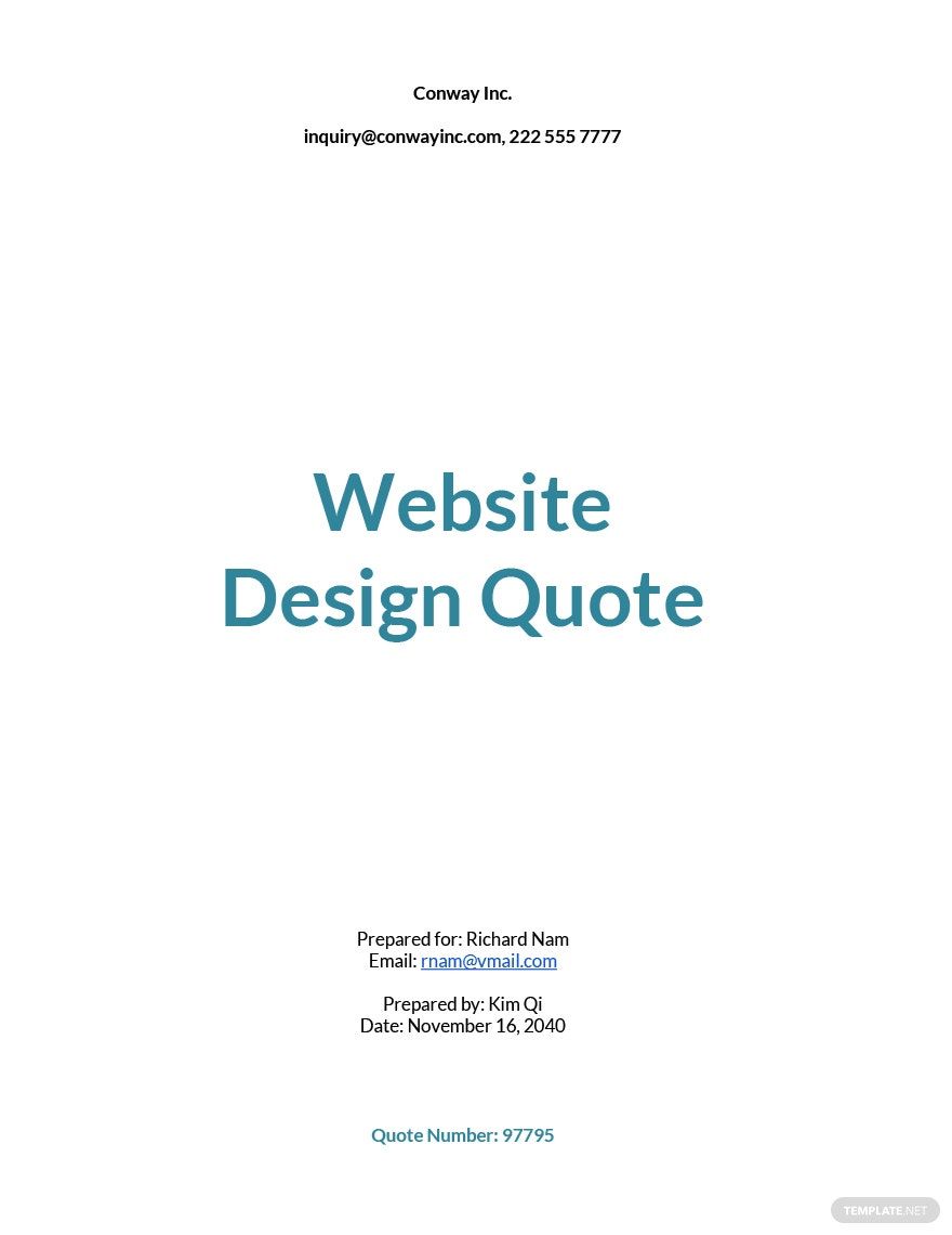 Simple Freelancer Quotation Template - Google Docs, Google Sheets ...