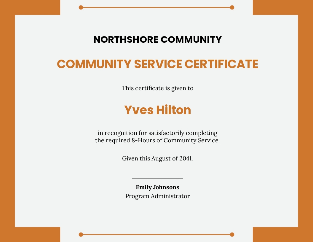 Recognition Of Service Certificate Template
