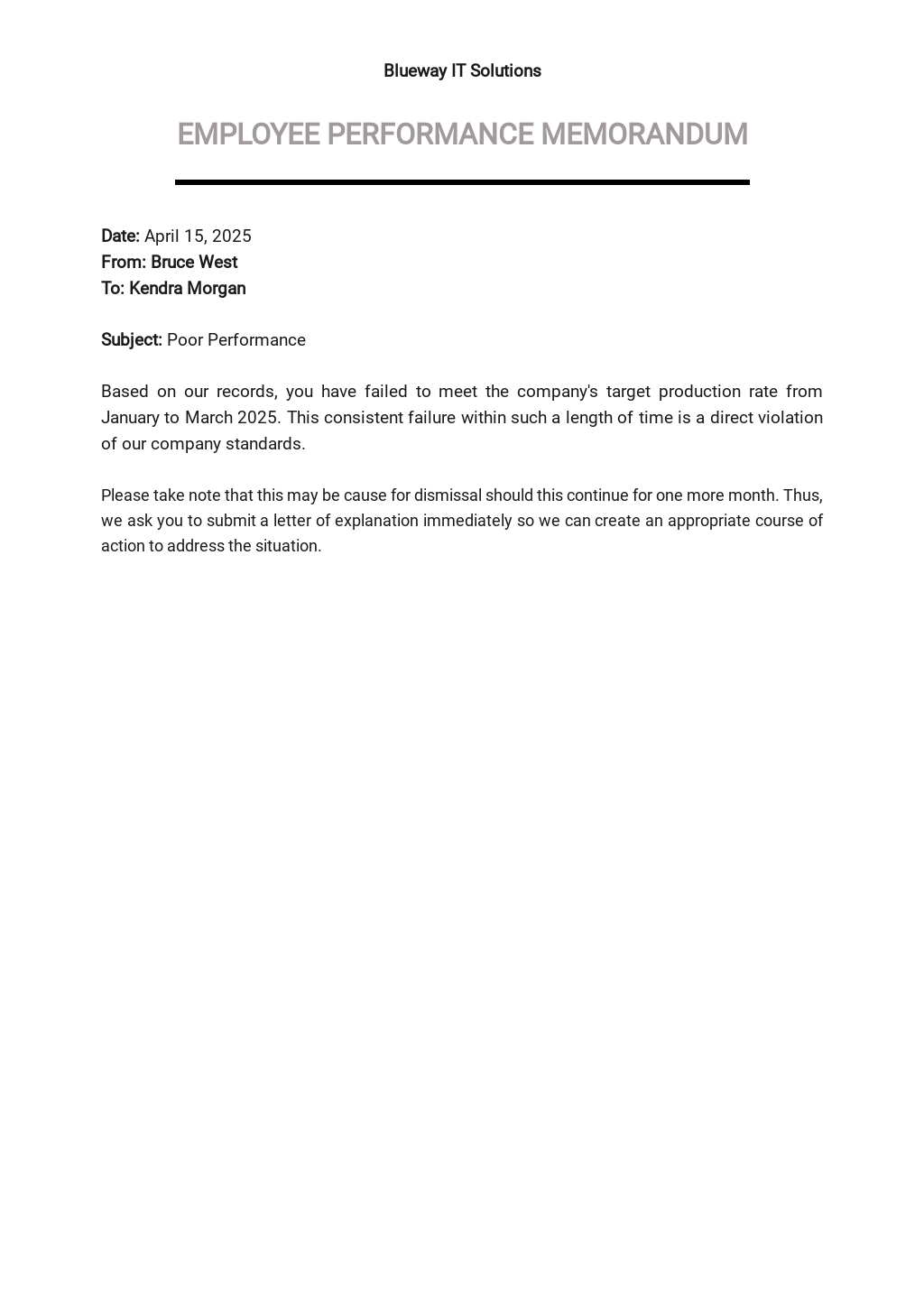Policy Memo Template Word