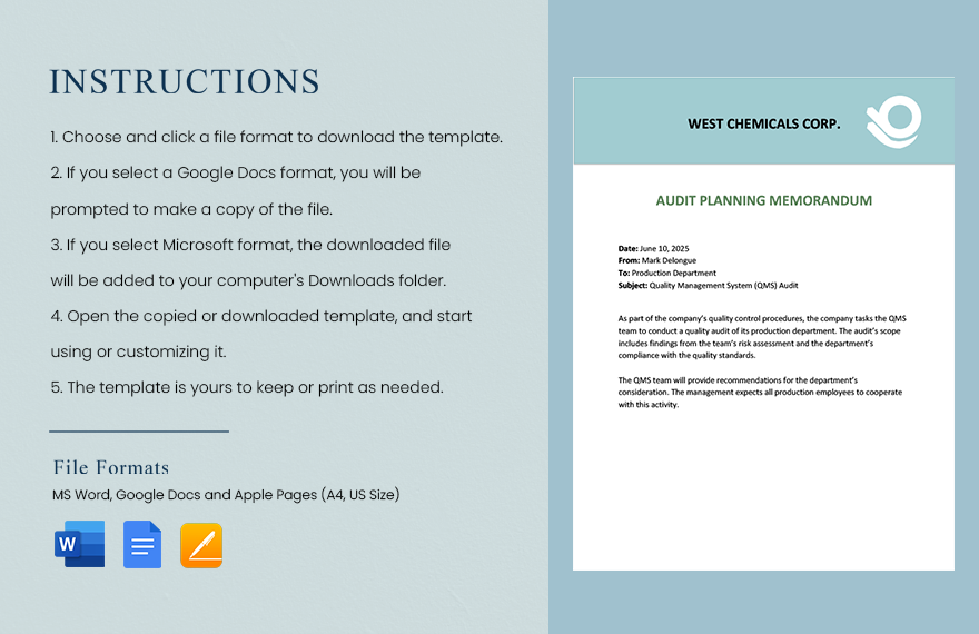 Free Audit Planning Memo Template - Download in Word, Google Docs ...