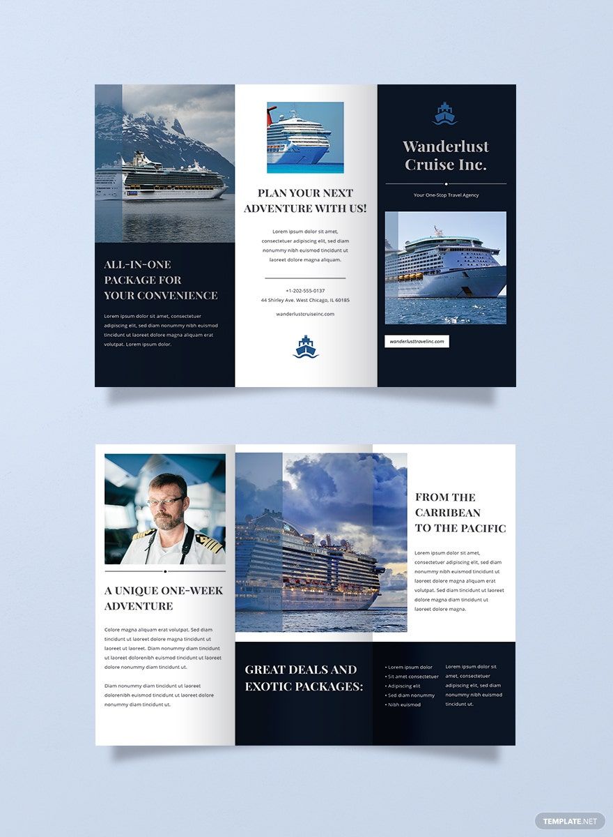 Cruise Travel Brochure Template Download In Word Google Docs 