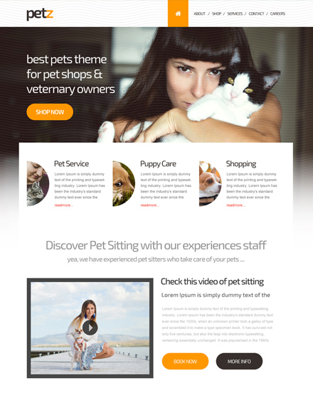 Free Pet Shop HTML5/CSS3 Website Template
