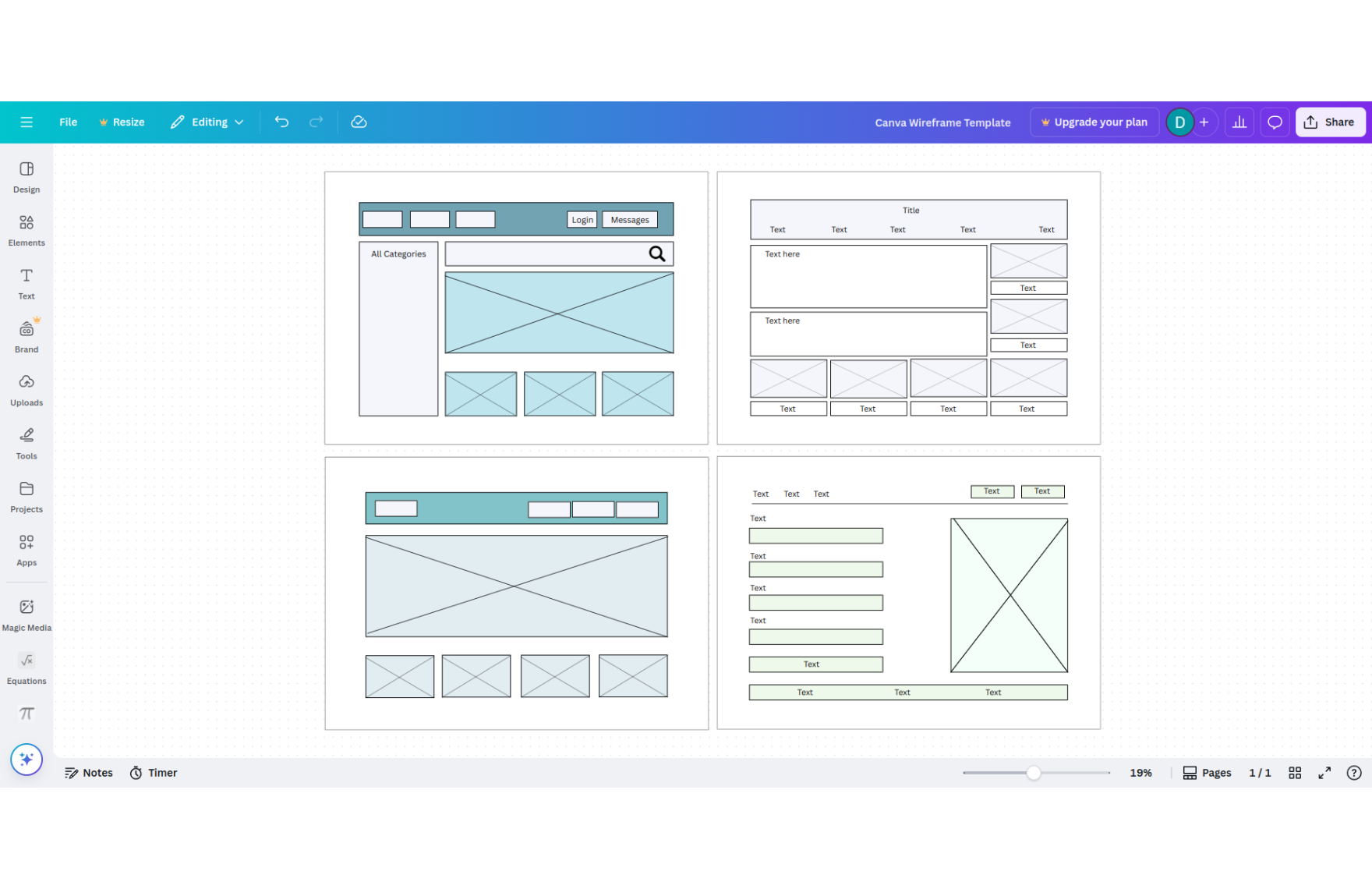 Free Wireframe Template In Canva To Download Template