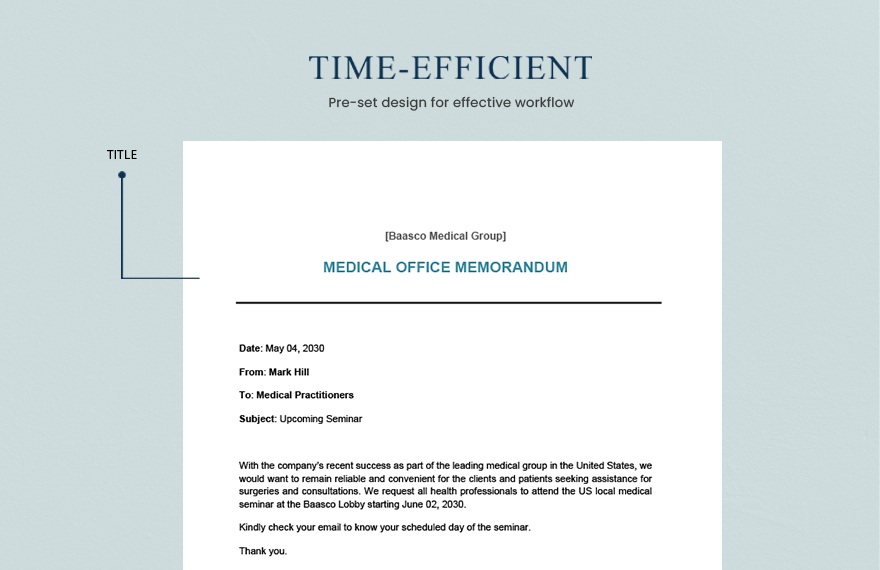Medical Office Memo Template - Download in Word, Google Docs, Apple ...