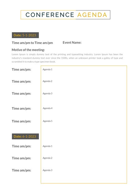Workshop Agenda Template: Download 65+ Meeting Minutes in Word ...