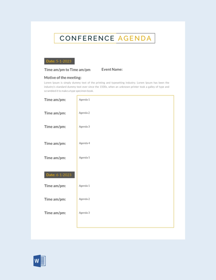 FREE Event Agenda Template: Download 65+ Meeting Minutes in Word, PDF ...