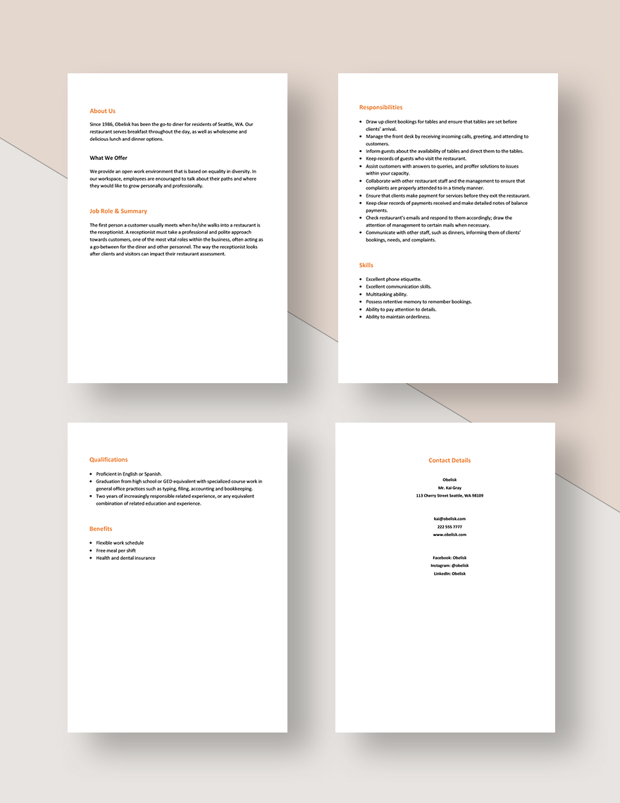 free-restaurant-receptionist-job-ad-and-description-template-download-in-word-google-docs