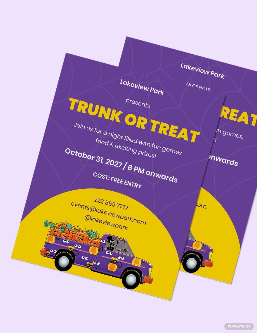 Free Halloween Trunk Or Treat Flyer Template Download In Word Google 