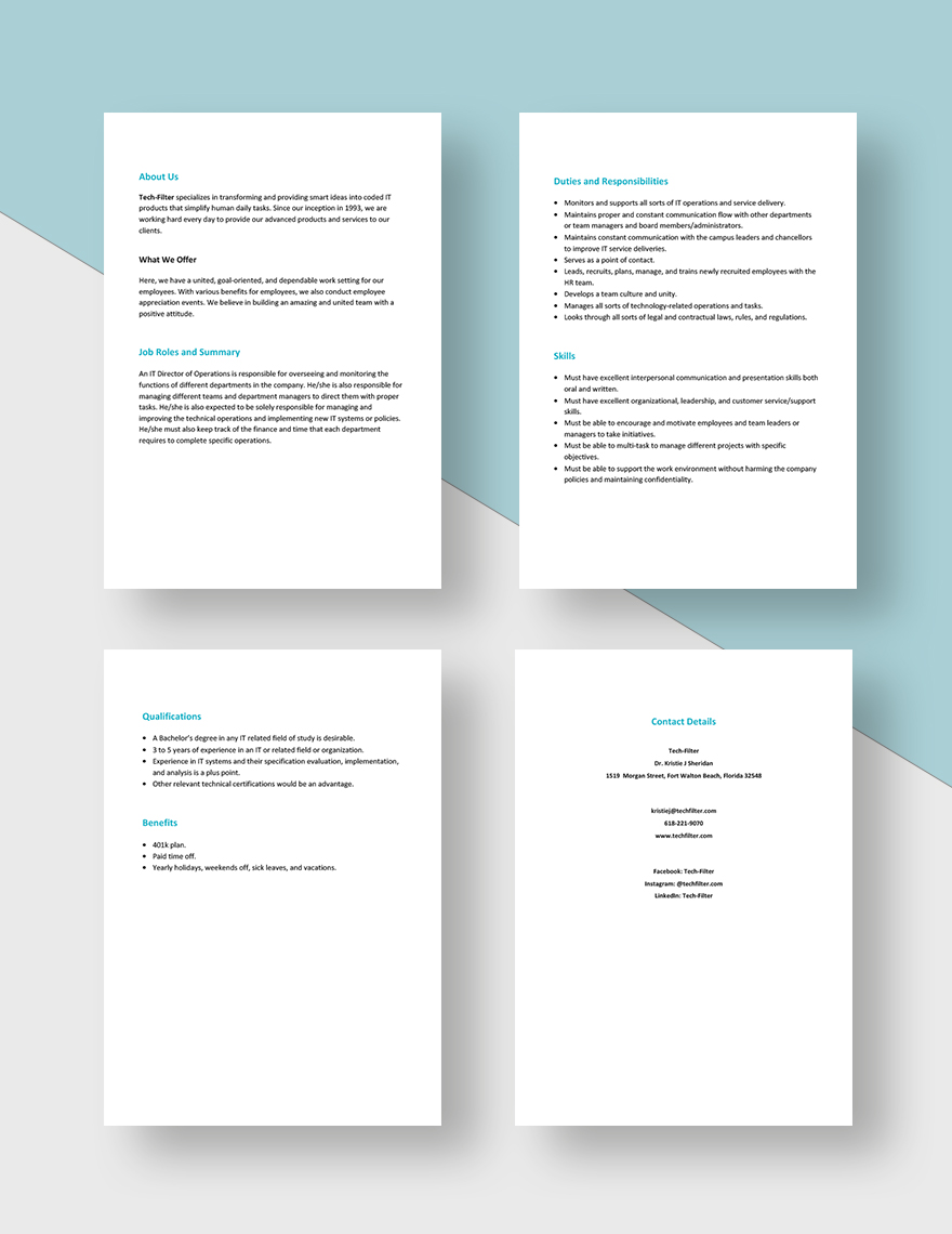 IT Director Of Operations Job Description Template Google Docs Word Template it-director-of-operations-job-description-template-google-docs-word-template