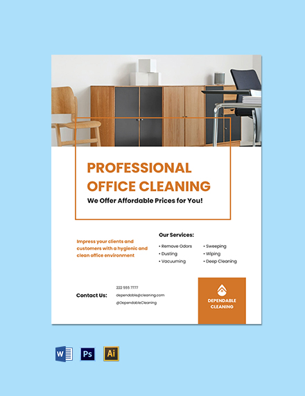 Home Cleaning Service Flyer Template - Illustrator, Word, Apple Pages ...