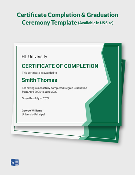 32+ Graduation Certificate Templates - Free Downloads | Template.net