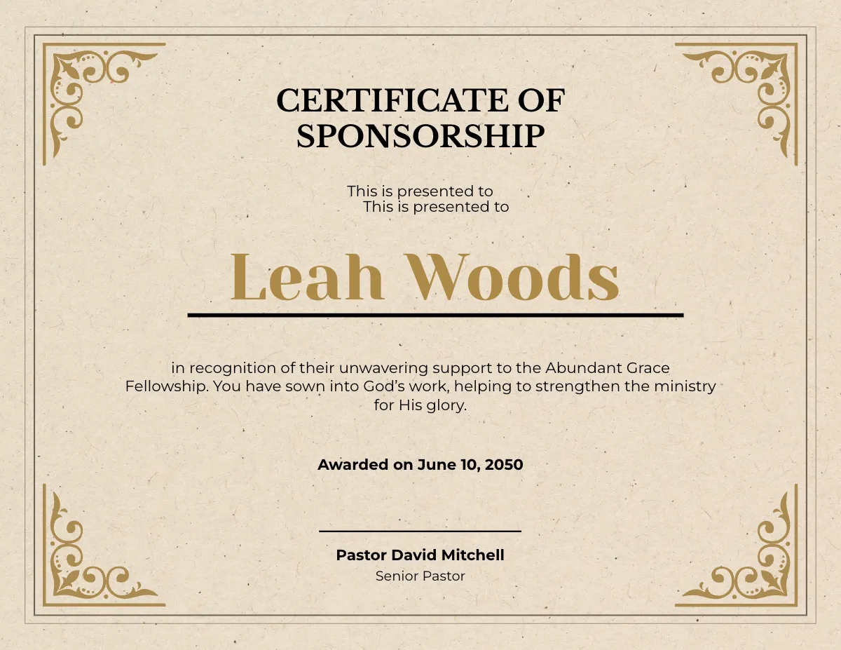 Sponsorship Appreciation Certificate Template Download In Word Sponsorship Appreciation Certificate Template Download In Word
