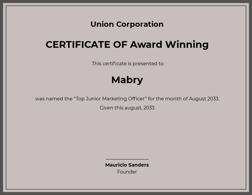 Free Blank Award Certificate Template - Word | Template.net