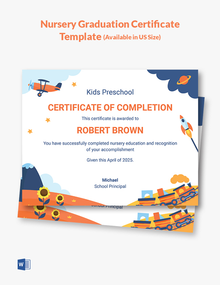 Free Blank Graduation Certificate Template - Word | Template.net
