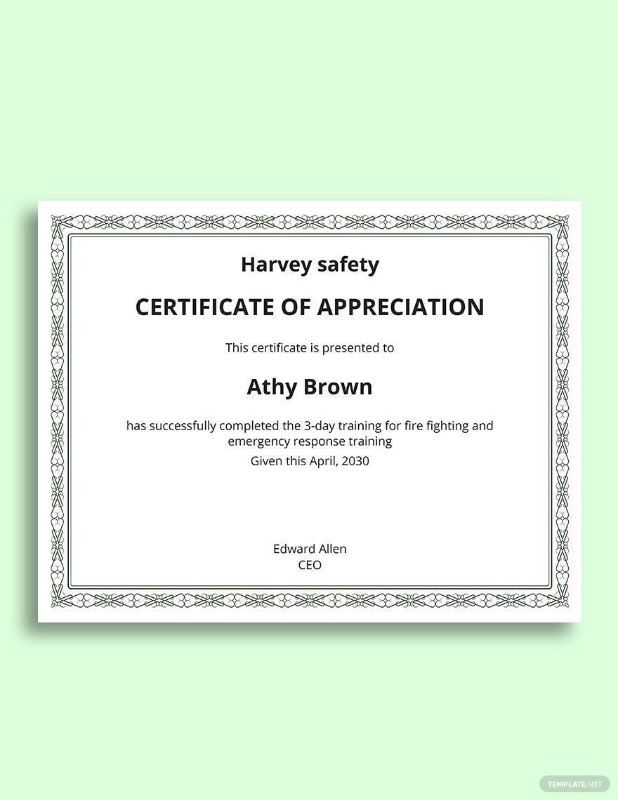 Safety Inspection Certificate Template Word Template