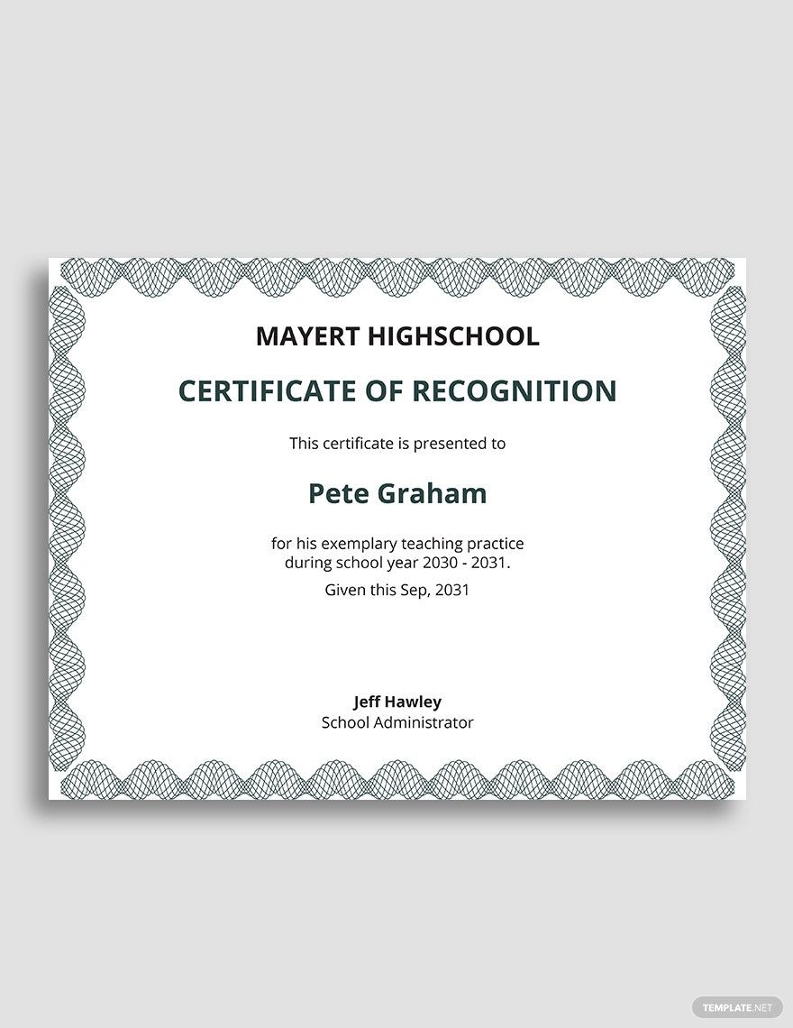 Teaching Experience Certificate Template In Word Pages Publisher 